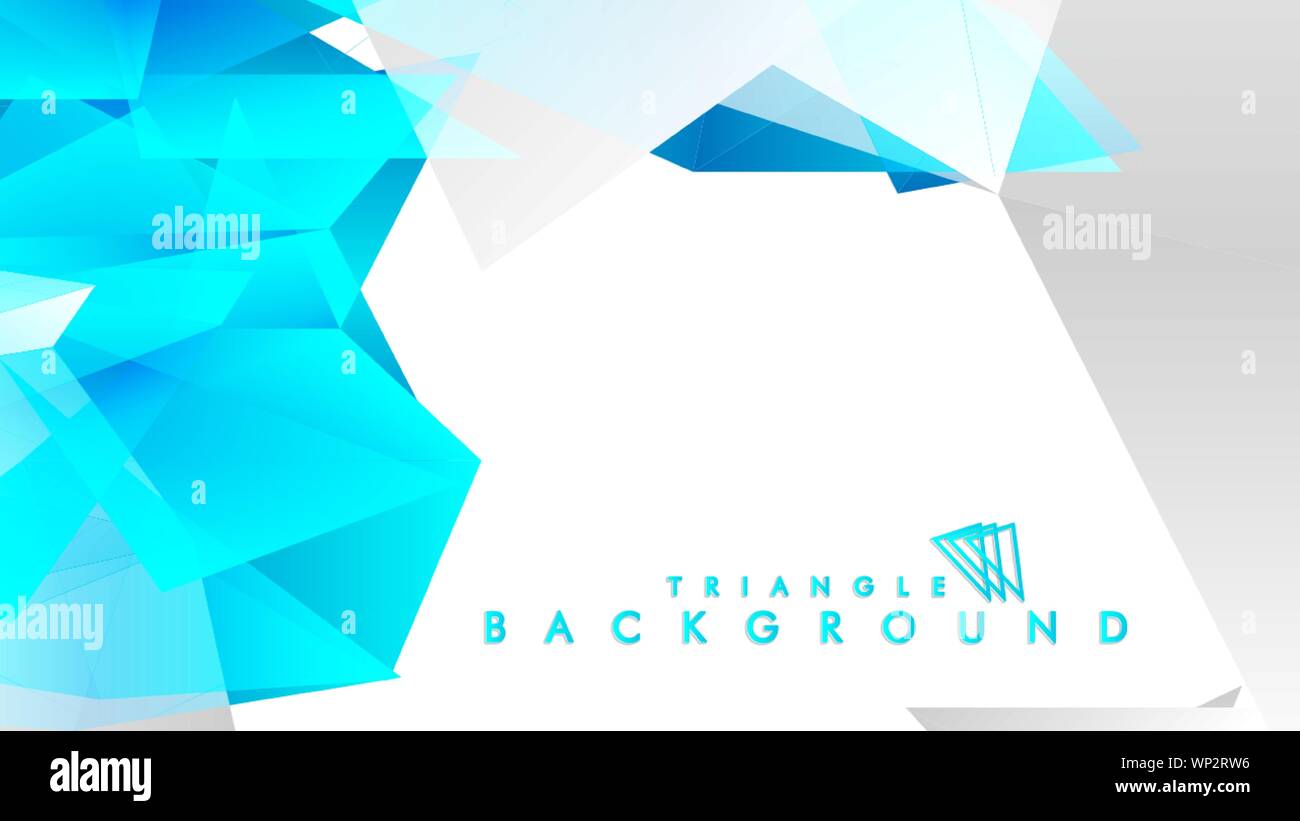 Background of the abstract vector of blue and gray triangles. Vector ...