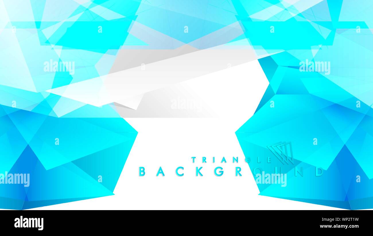 Background of the abstract vector of blue and gray triangles. Vector ...