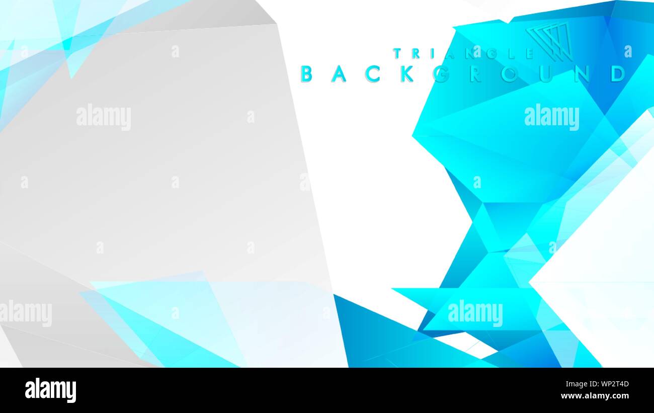 Background of the abstract vector of blue and gray triangles. Vector ...