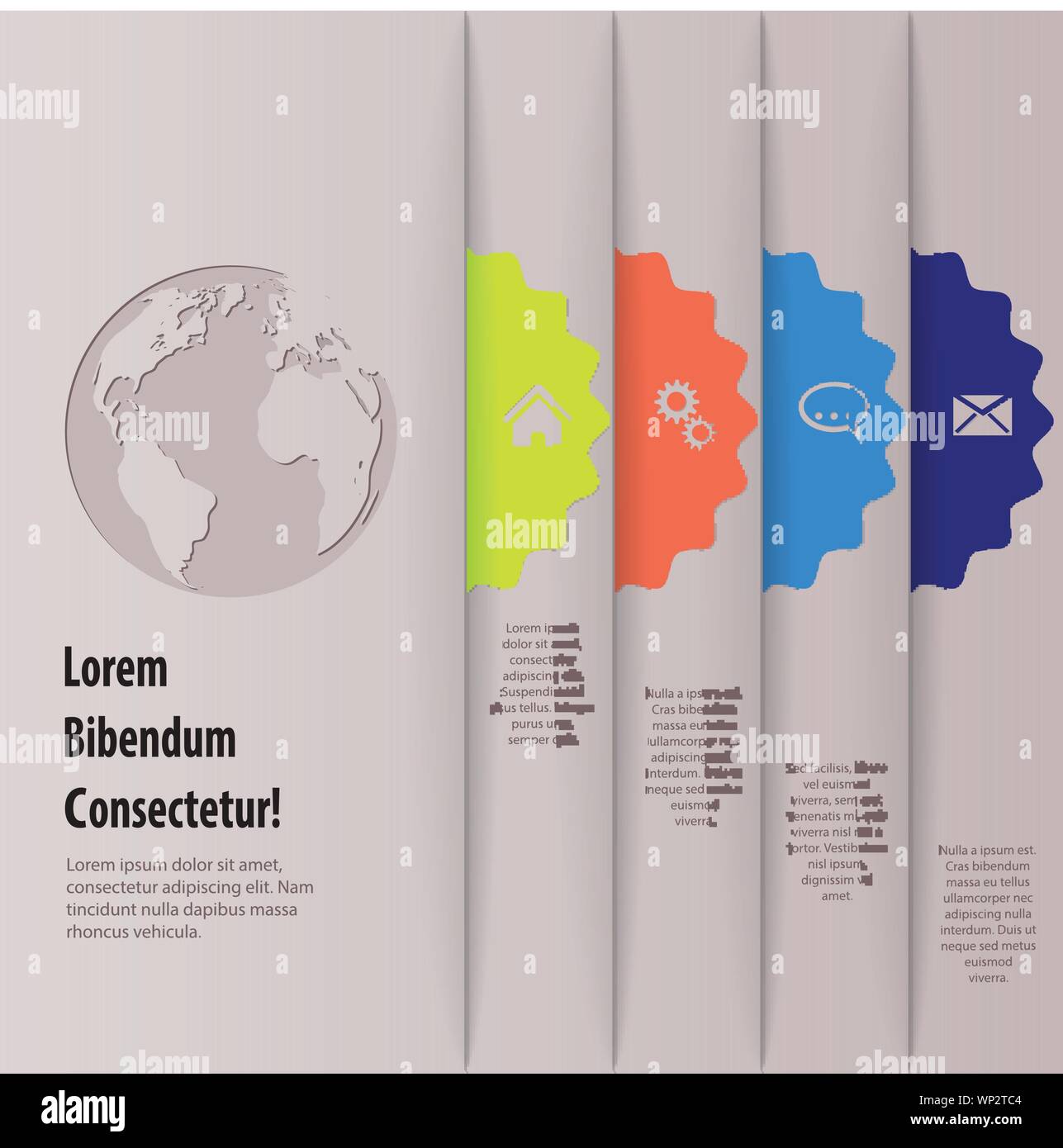 Cool infographic like website template design Stock Vector Image & Art ...