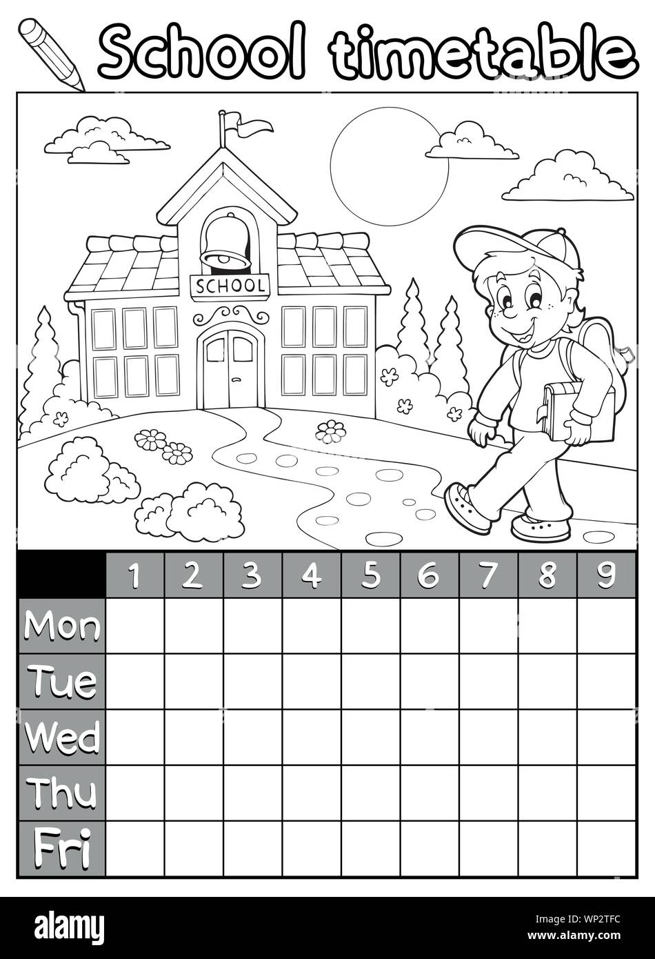 School Time Coloring Pages
