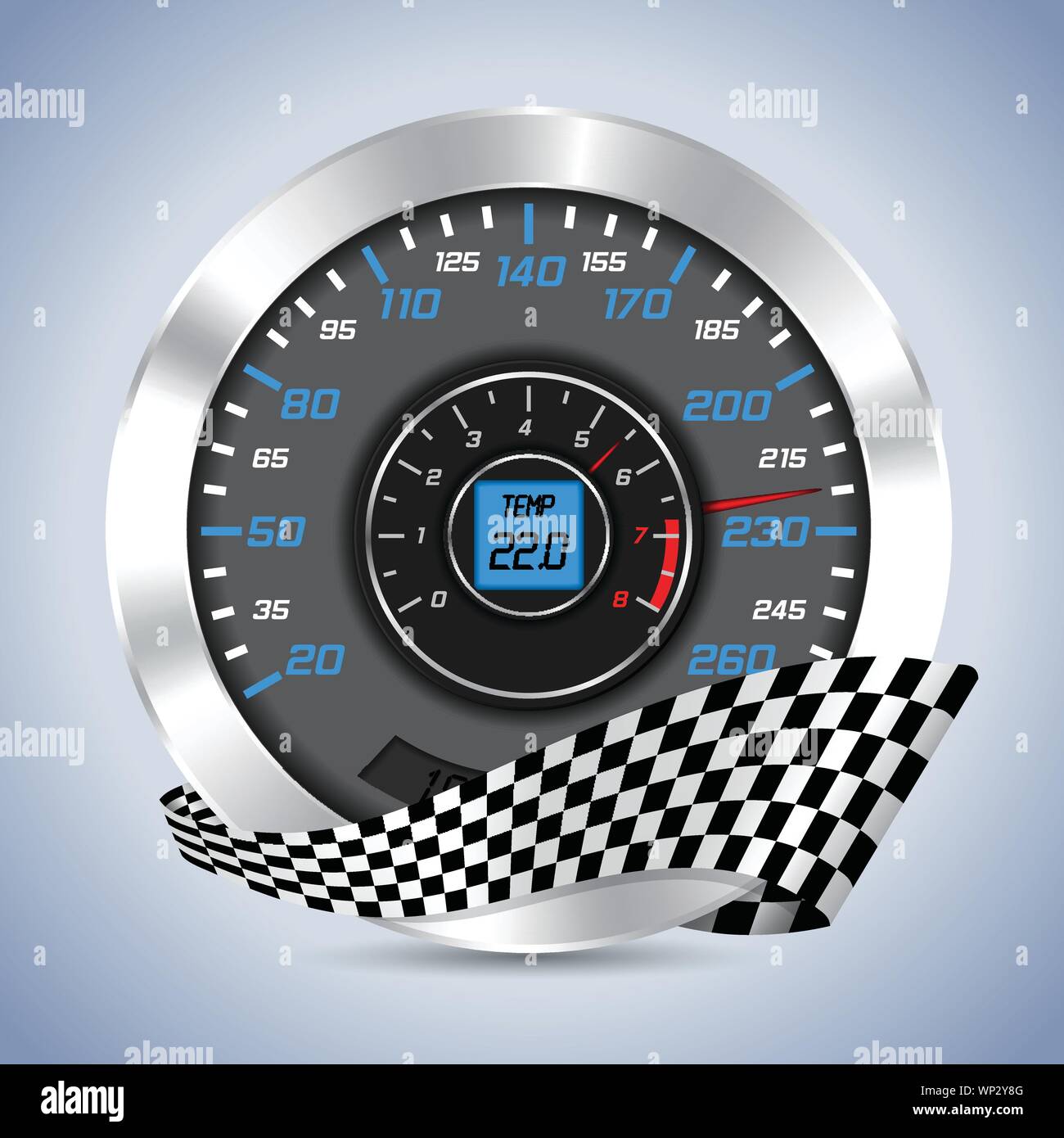 Speedometer with rev counter Stock Vector Image & Art - Alamy