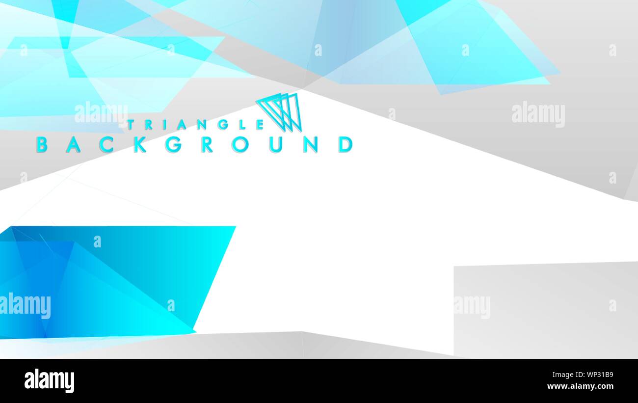 Background of the abstract vector of blue and gray triangles. Vector ...