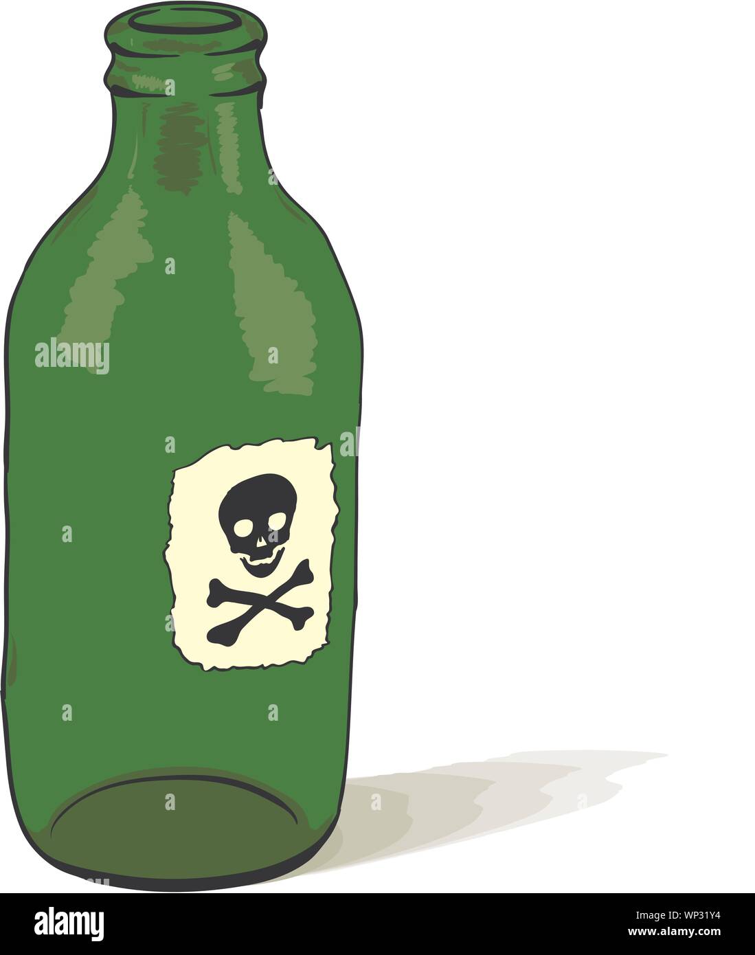 Bottle with poison symbol - vector illustration Stock Vector Image ...