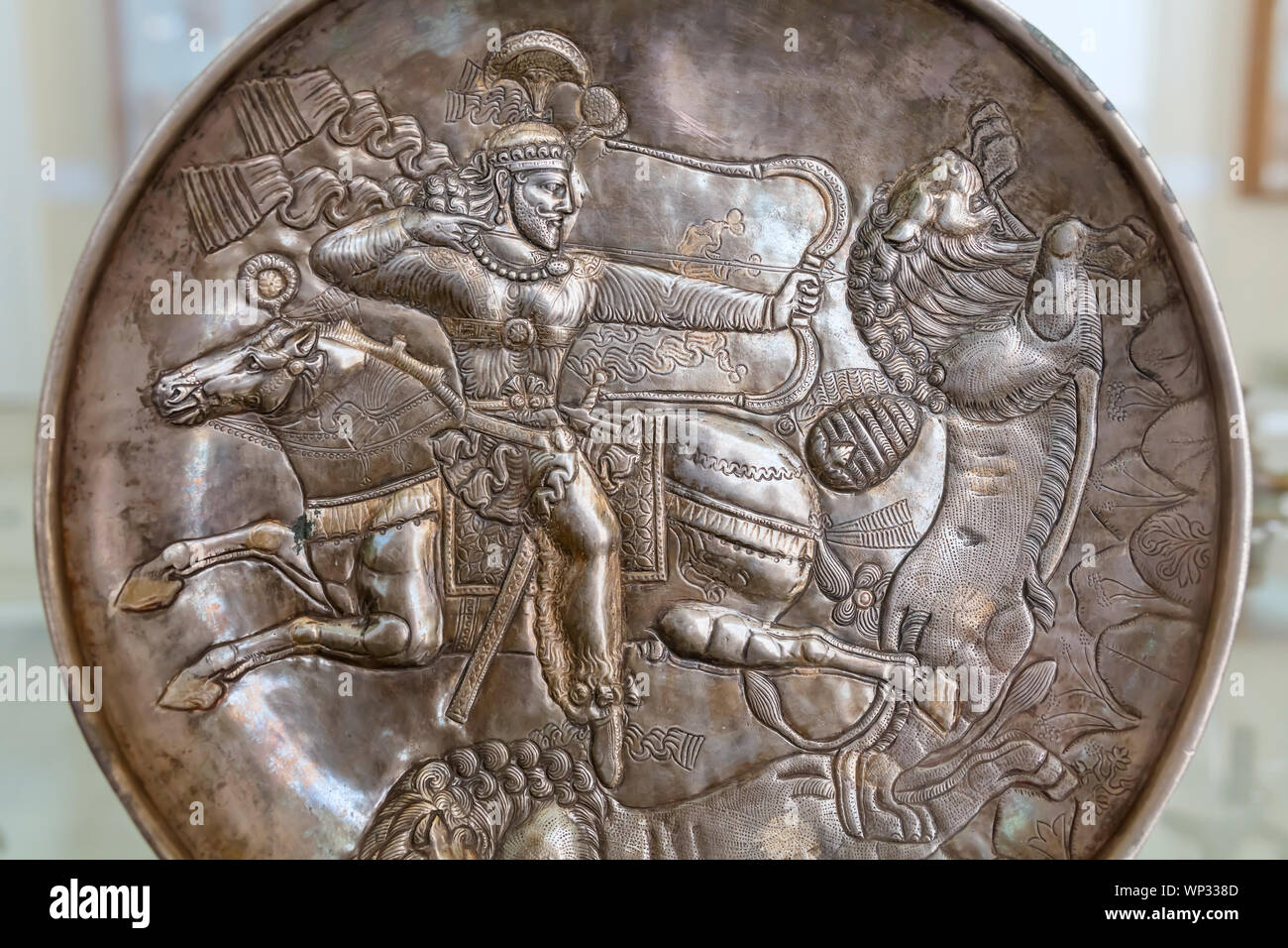 Sasanian silver plate, Mazandaran, Museum of Ancient Iran, National ...