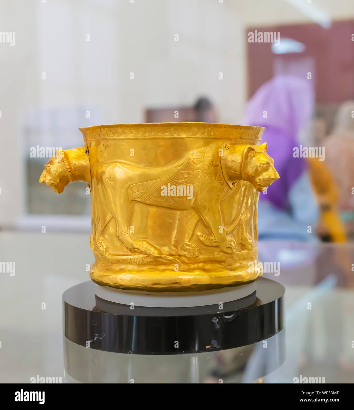 Golden cup, Museum of Ancient Iran, National Museum of Iran, Tehran ...