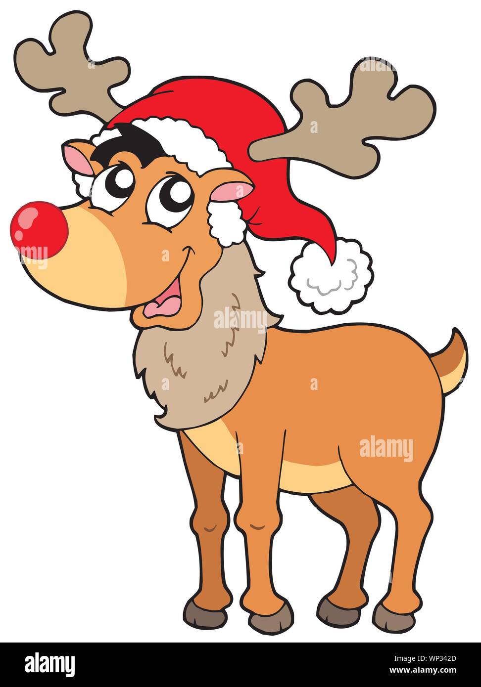 Cartoon Christmas reindeer Stock Vector Image & Art - Alamy