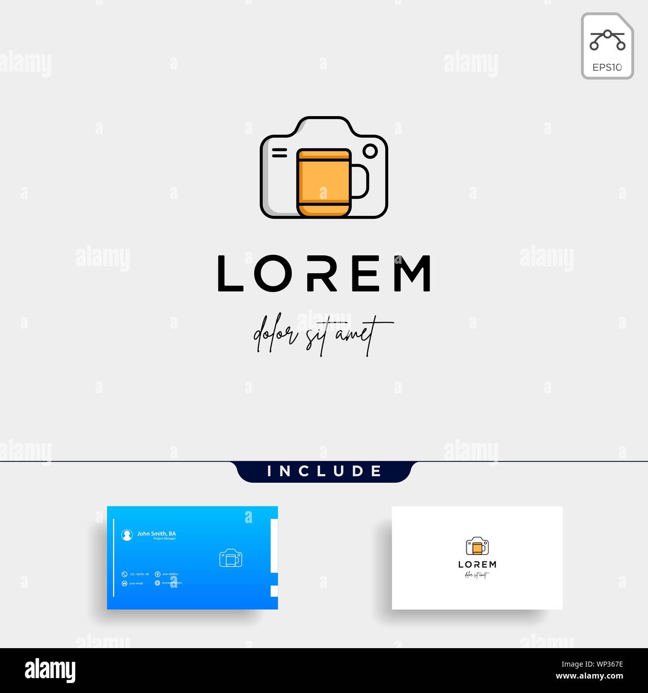 Camera Coffee Logo Template Vector Icon Design Stock Vector Image & Art ...