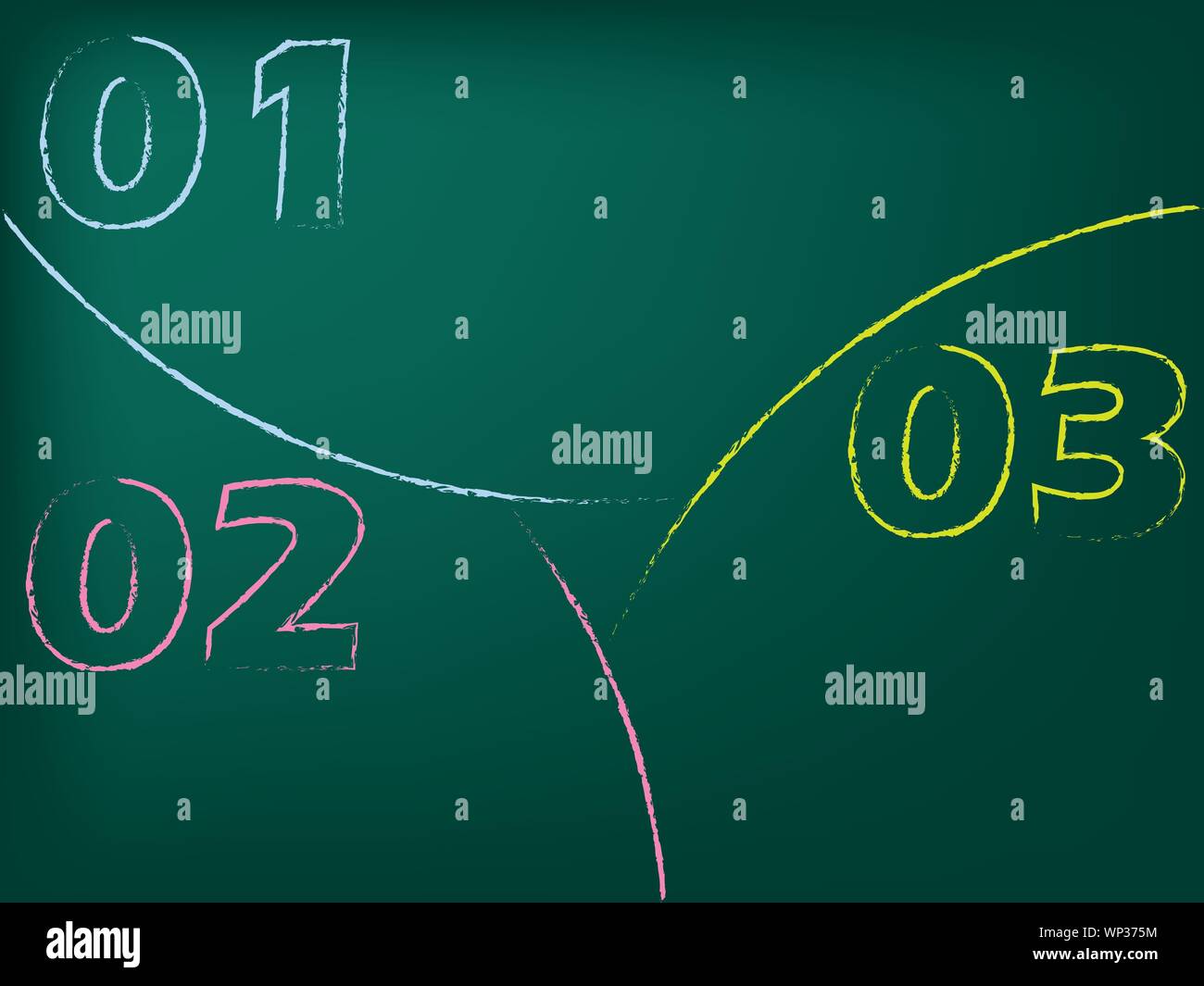 Stationary chalkboard design with huge numbers Stock Vector Image & Art ...