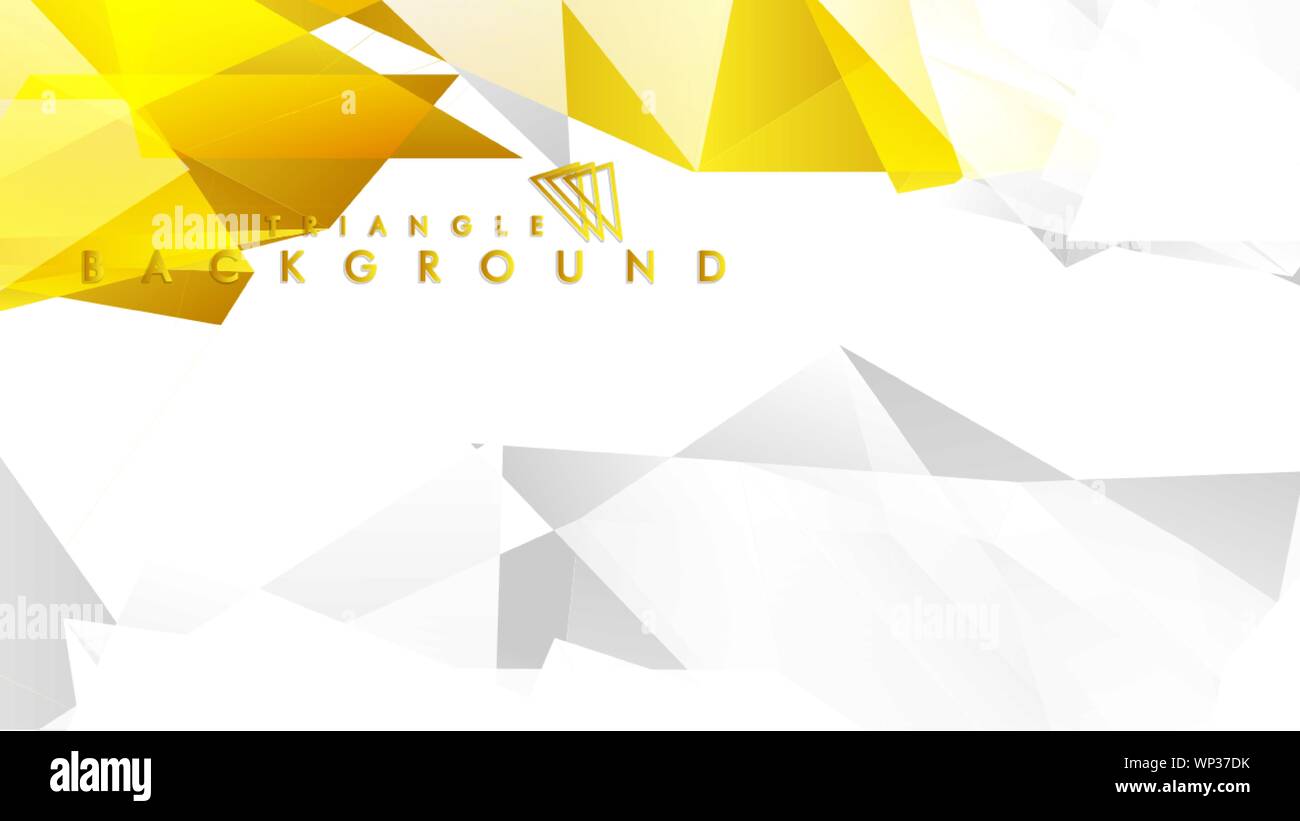 Abstract triangle pattern vector background with golden gradient ...