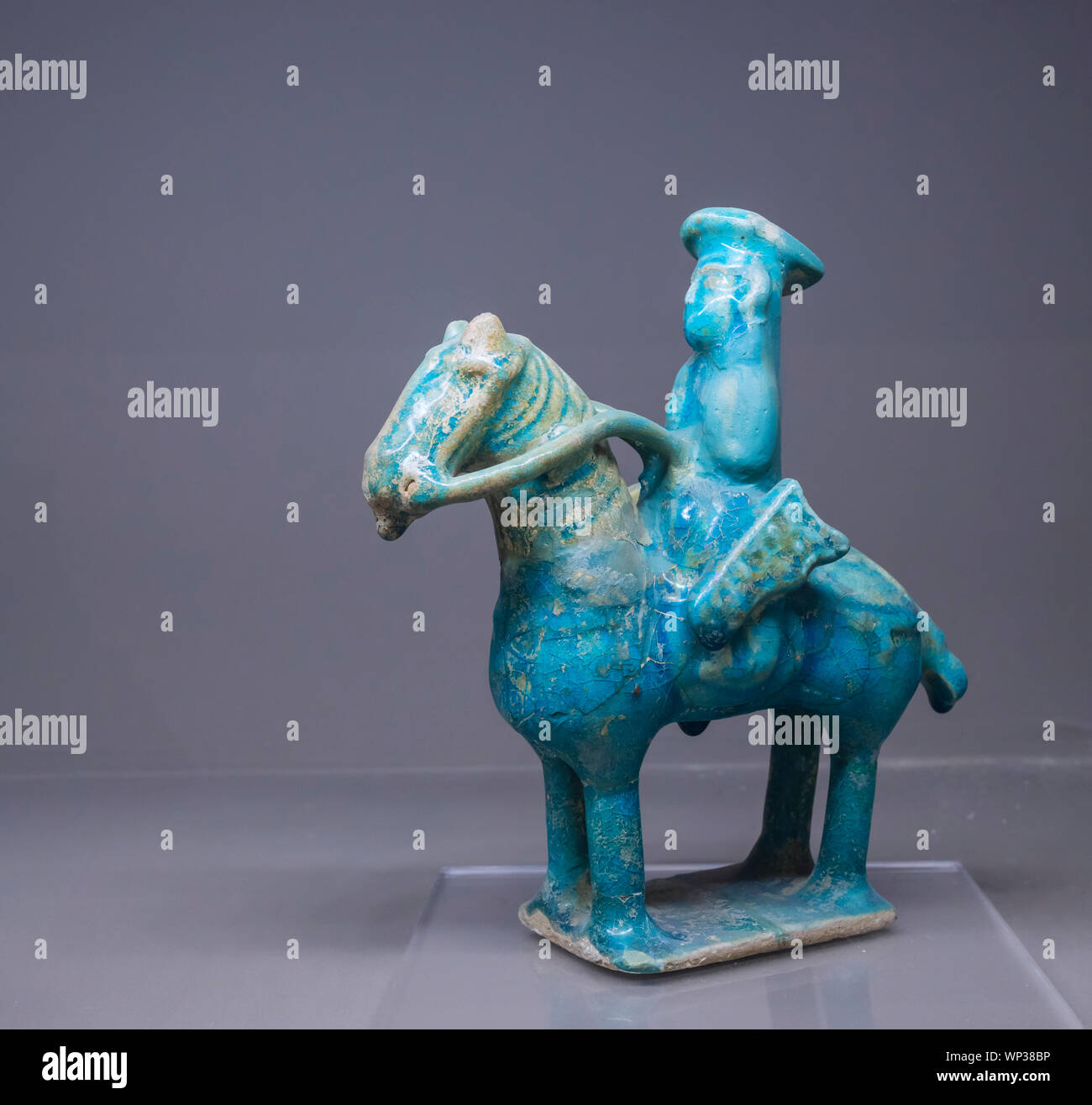 Pottery statue, 12th century, Saveh, Markazi, Museum of the Islamic Era ...