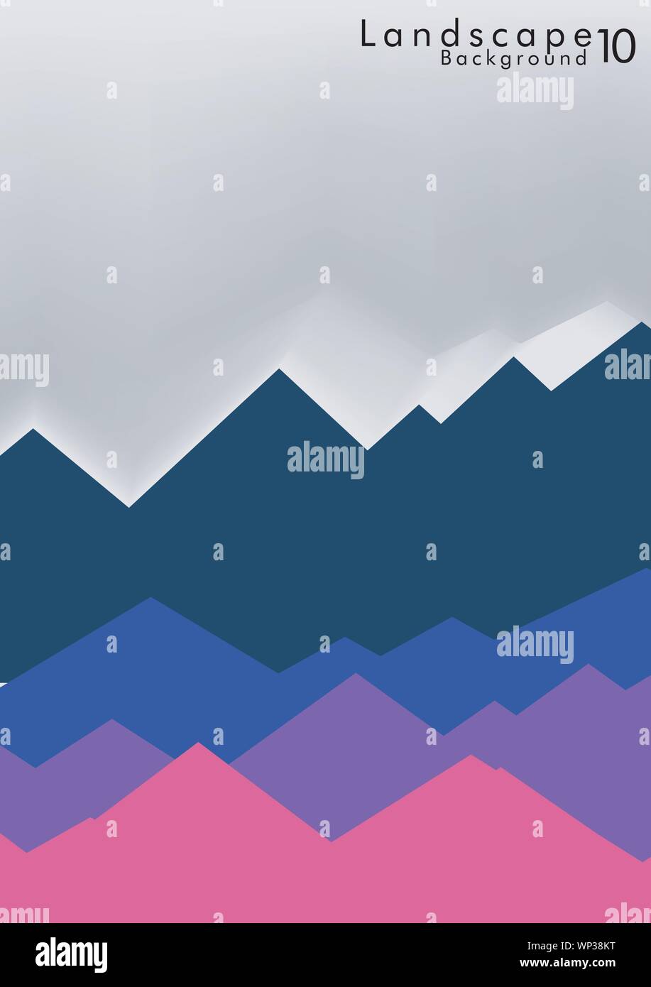 Vector Abstract Simple Landscape Background Stock Vector Image & Art ...