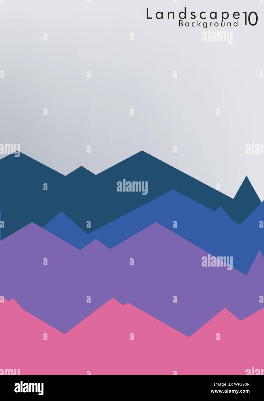 Vector Abstract Simple Landscape Background Stock Vector Image & Art ...