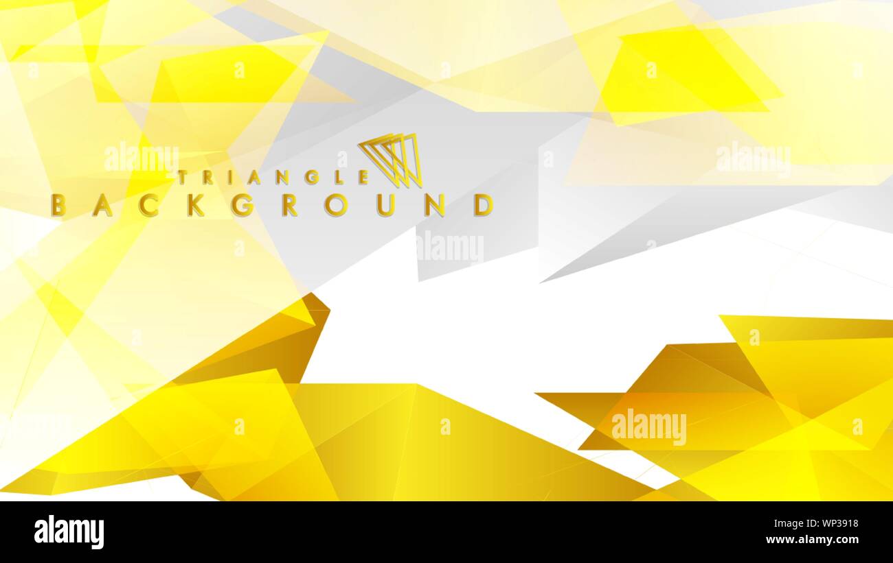 Abstract triangle pattern vector background with golden gradient ...