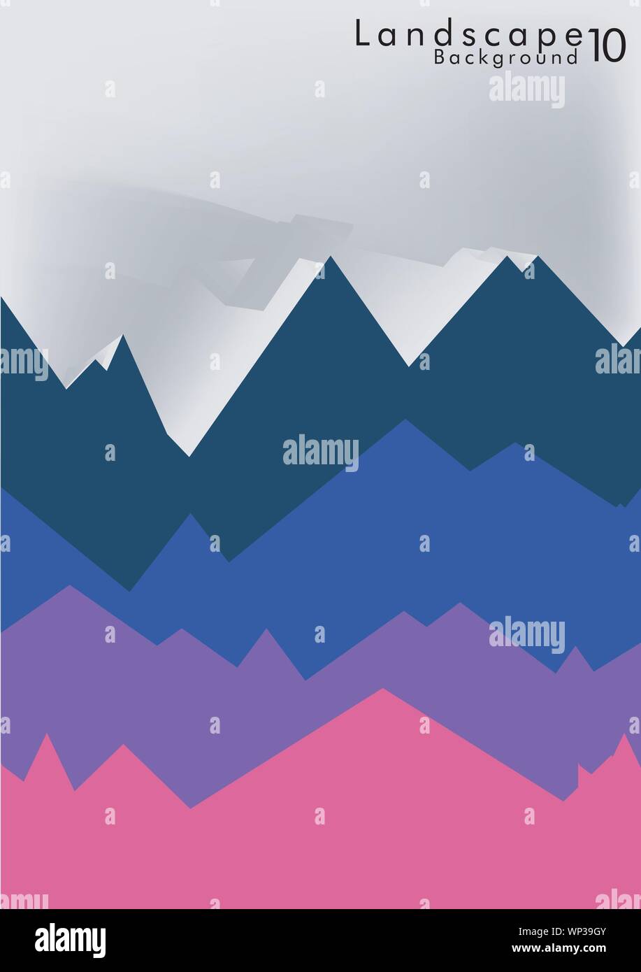 Vector Abstract Simple Landscape Background Stock Vector Image & Art ...