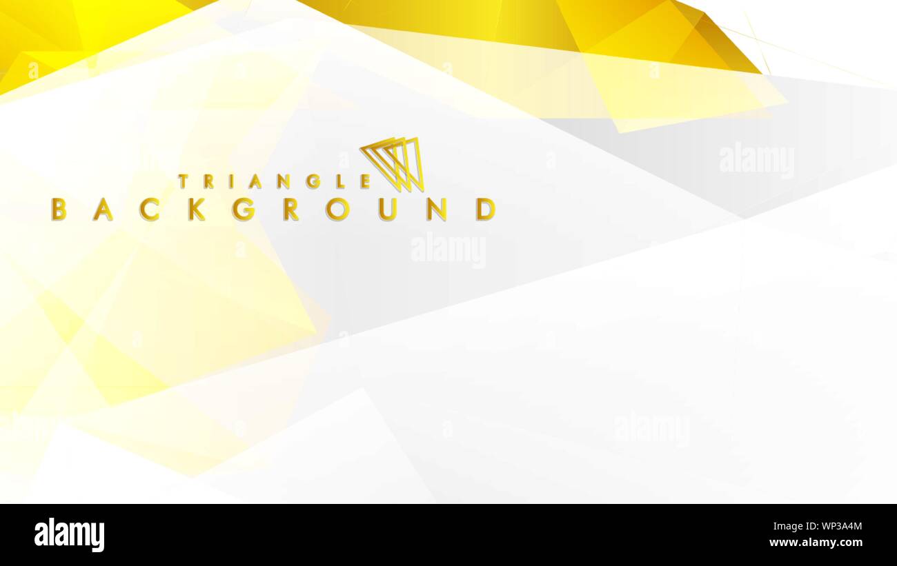Abstract triangle pattern vector background with golden gradient ...