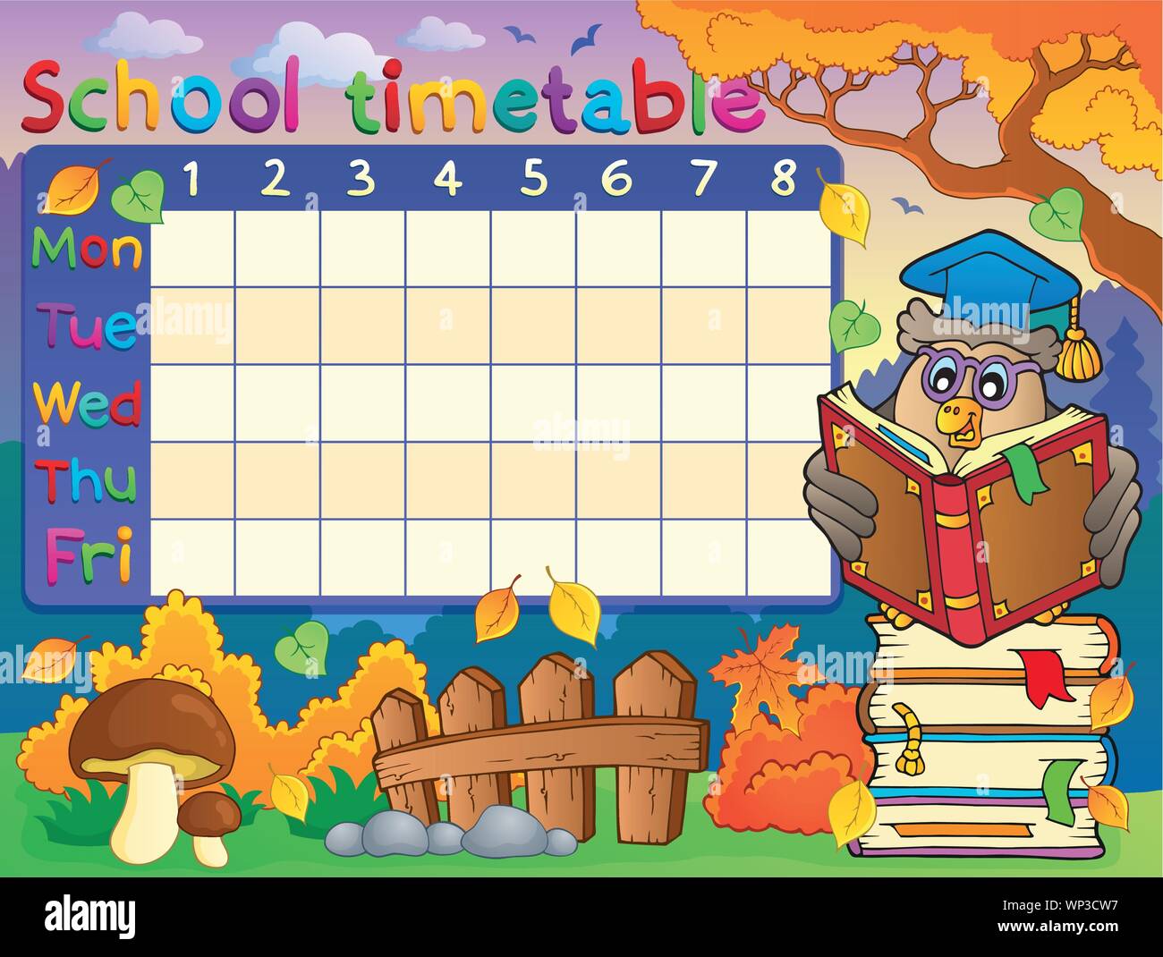 School timetable composition 2 Stock Vector Image & Art - Alamy