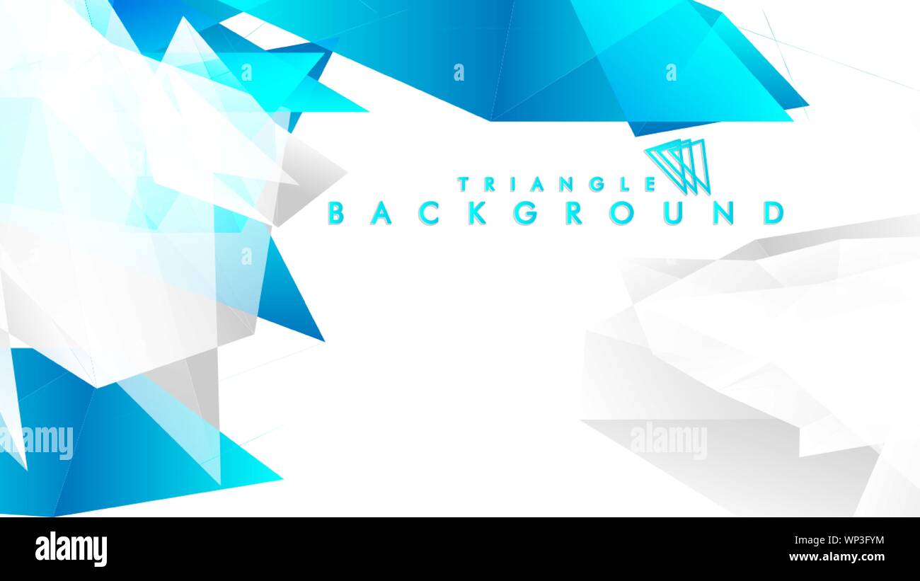 Background of the abstract vector of blue and gray triangles. Vector ...