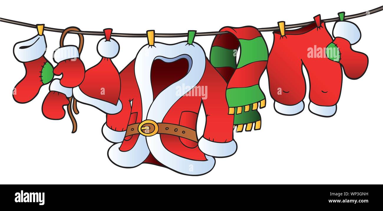 Clothesline santa Stock Vector Images - Alamy