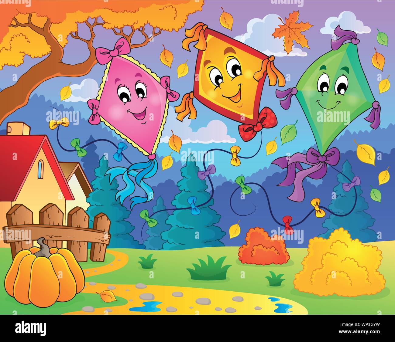 Kites theme image 9 Stock Vector Image & Art - Alamy