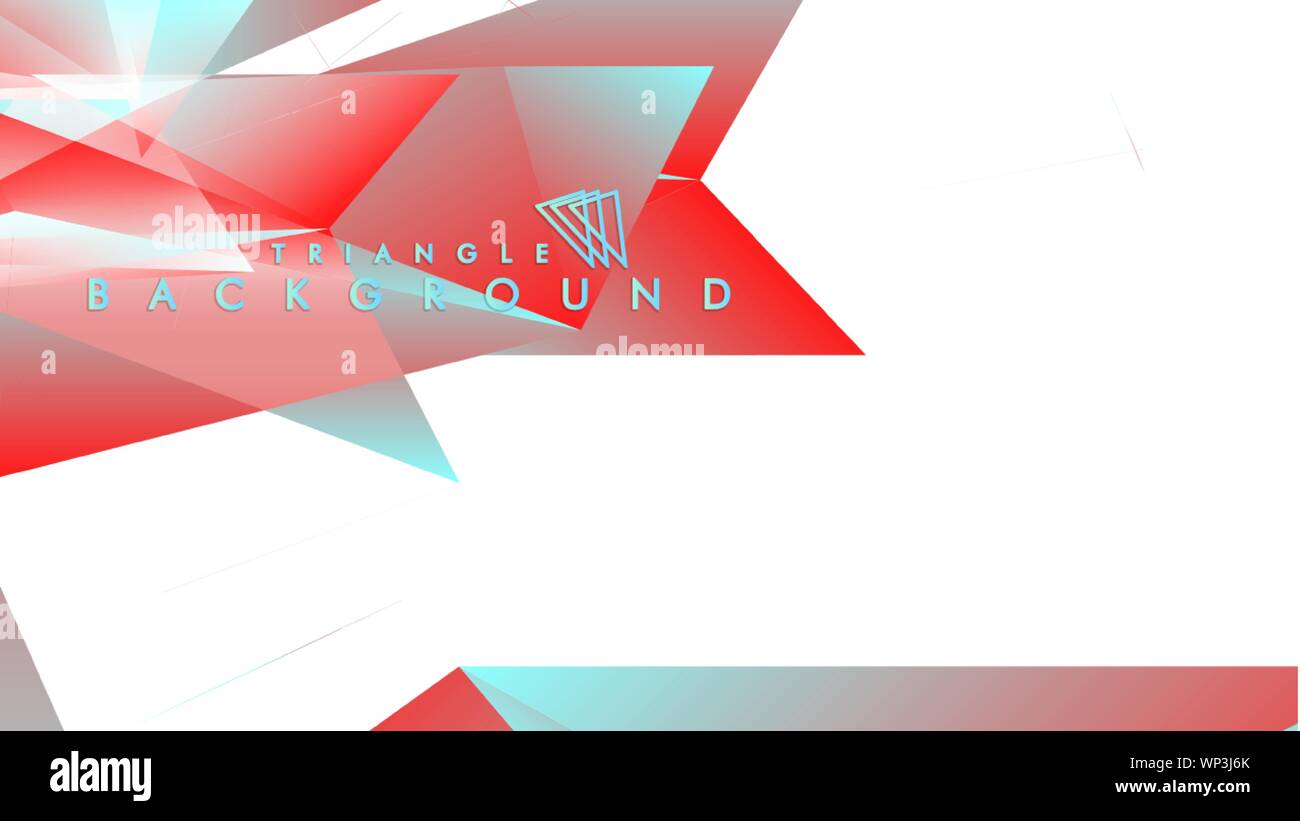 Abstract background vector triangle pattern with red and blue gradient ...
