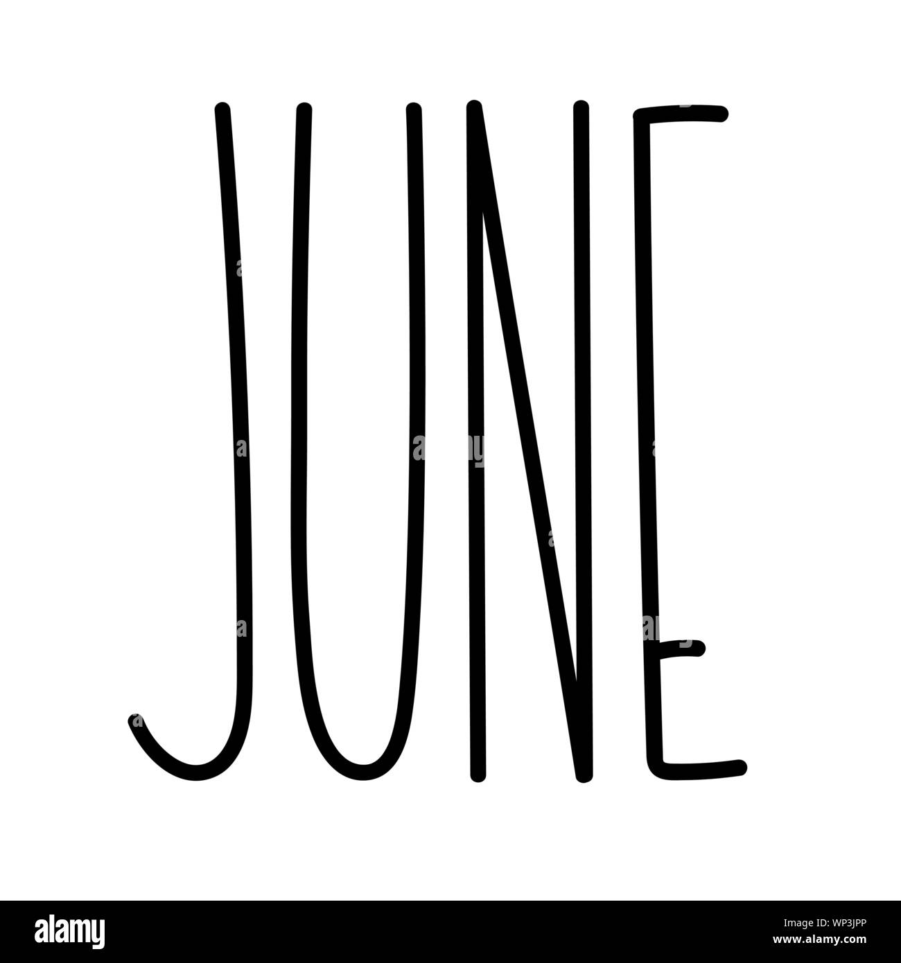 Seasonal calendar typography template text lettering month Stock Vector ...