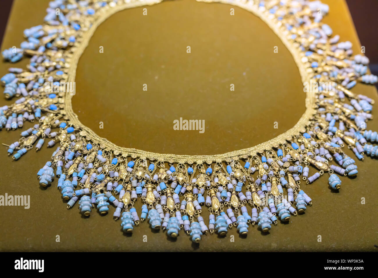Necklace, gold, turquoise, 3rd century, Parthian, Reza Abbasi Museum ...