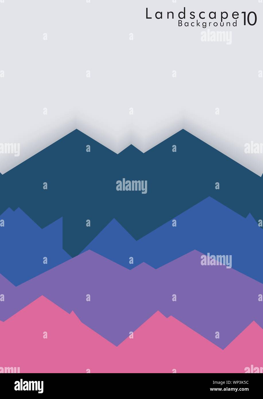 Vector Abstract Simple Landscape Background Stock Vector Image & Art ...