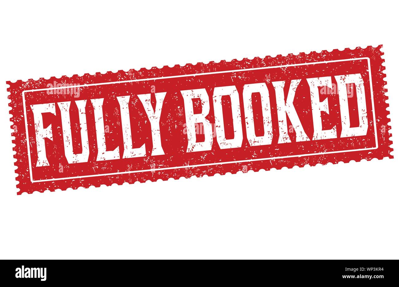 Fully booked sign or stamp on white background, vector illustration Stock Vector Image & Art - Alamy