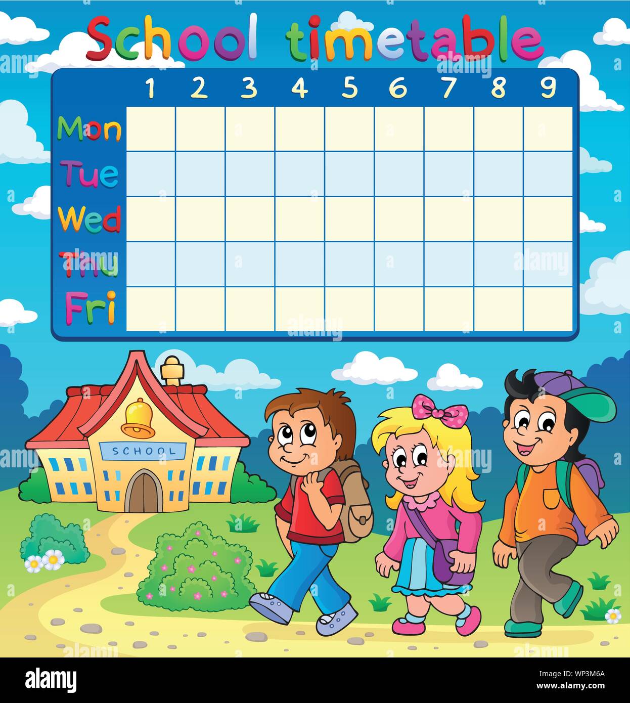 School timetable composition 5 Stock Vector Image & Art - Alamy