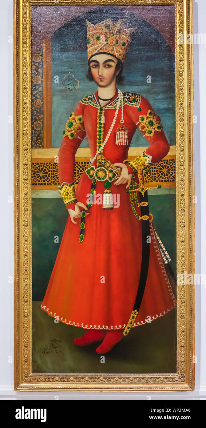 Portrait of Qajar prince, Fine arts museum, Saadabad Palace, Tehran ...