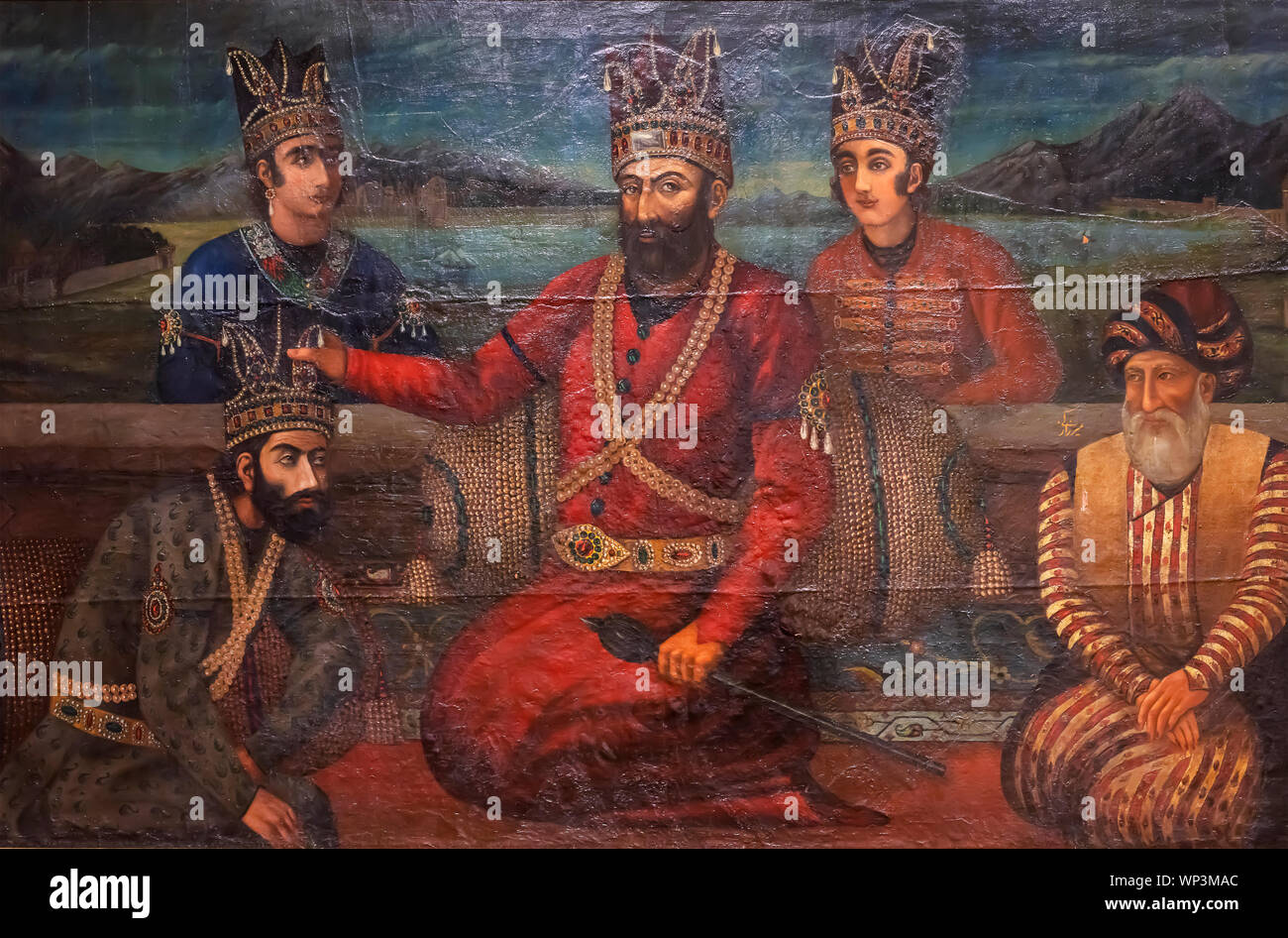 Crowning of Mohammad Shah, 18th century, Fine arts museum, Saadabad ...