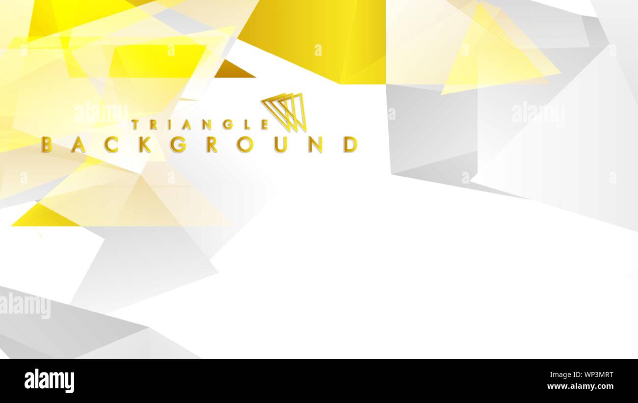 Abstract triangle pattern vector background with golden gradient ...