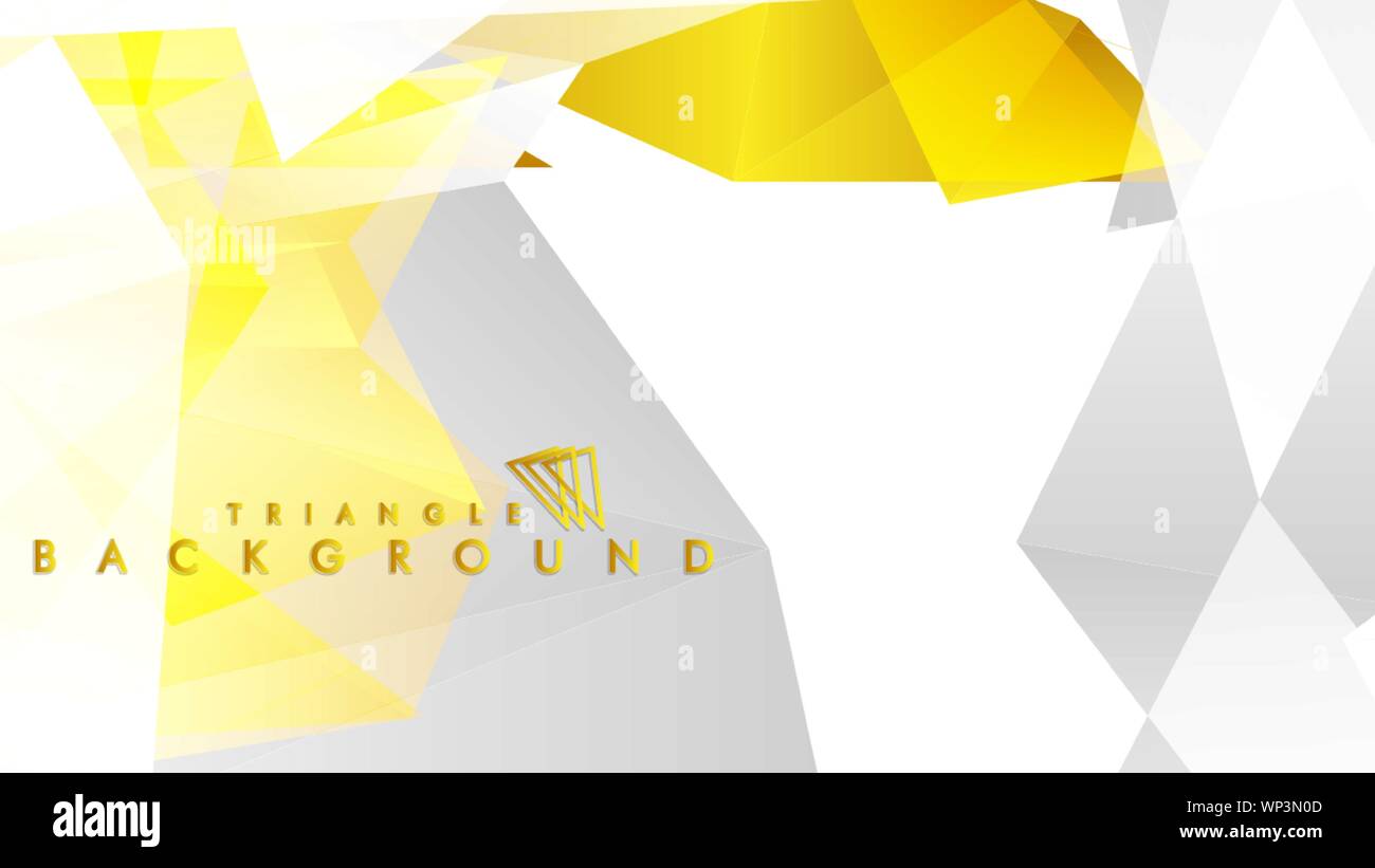 Abstract triangle pattern vector background with golden gradient ...