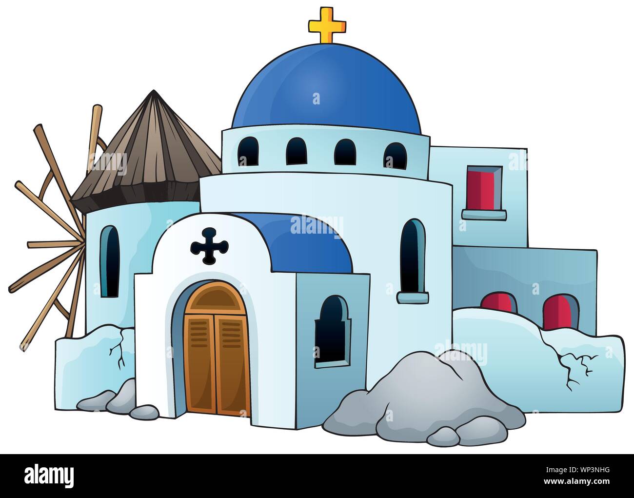 Traditional greek chapel Stock Vector Images - Alamy