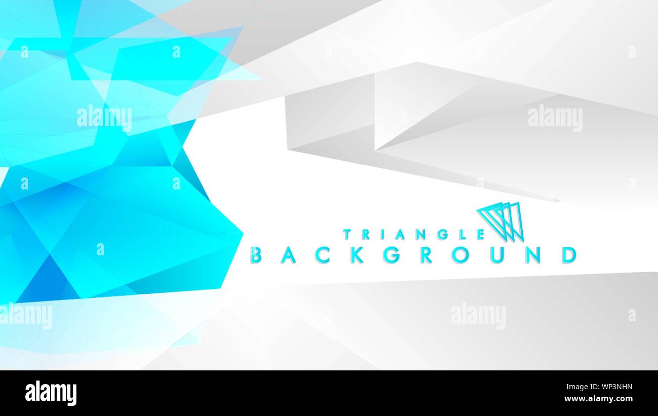 Background of the abstract vector of blue and gray triangles. Vector ...