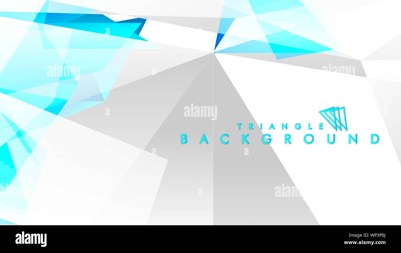 Background of the abstract vector of blue and gray triangles. Vector ...
