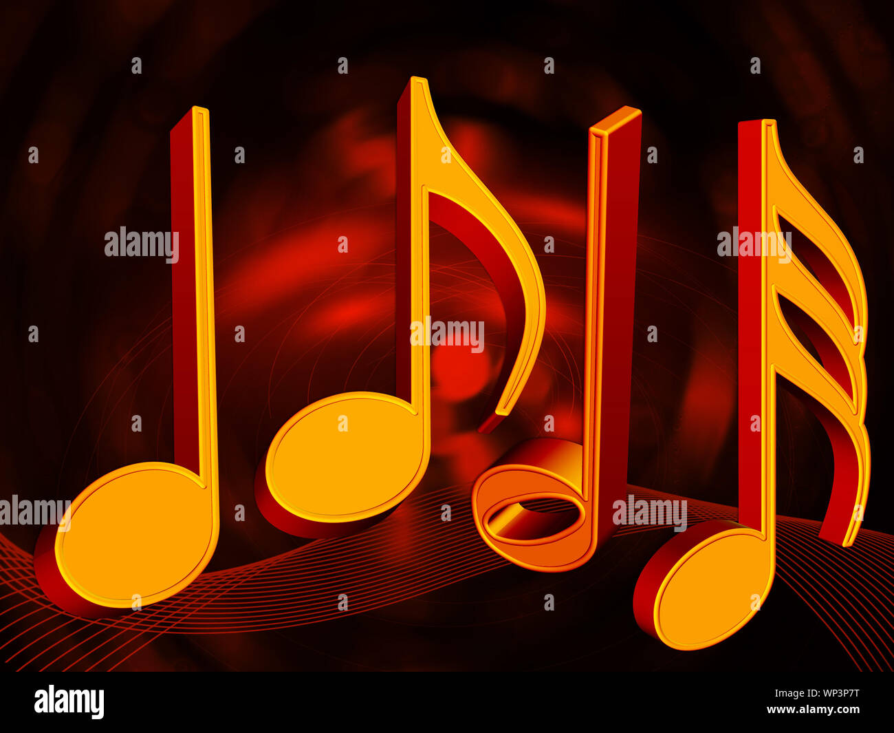 Musical notes abstract background for art design Stock Photo - Alamy