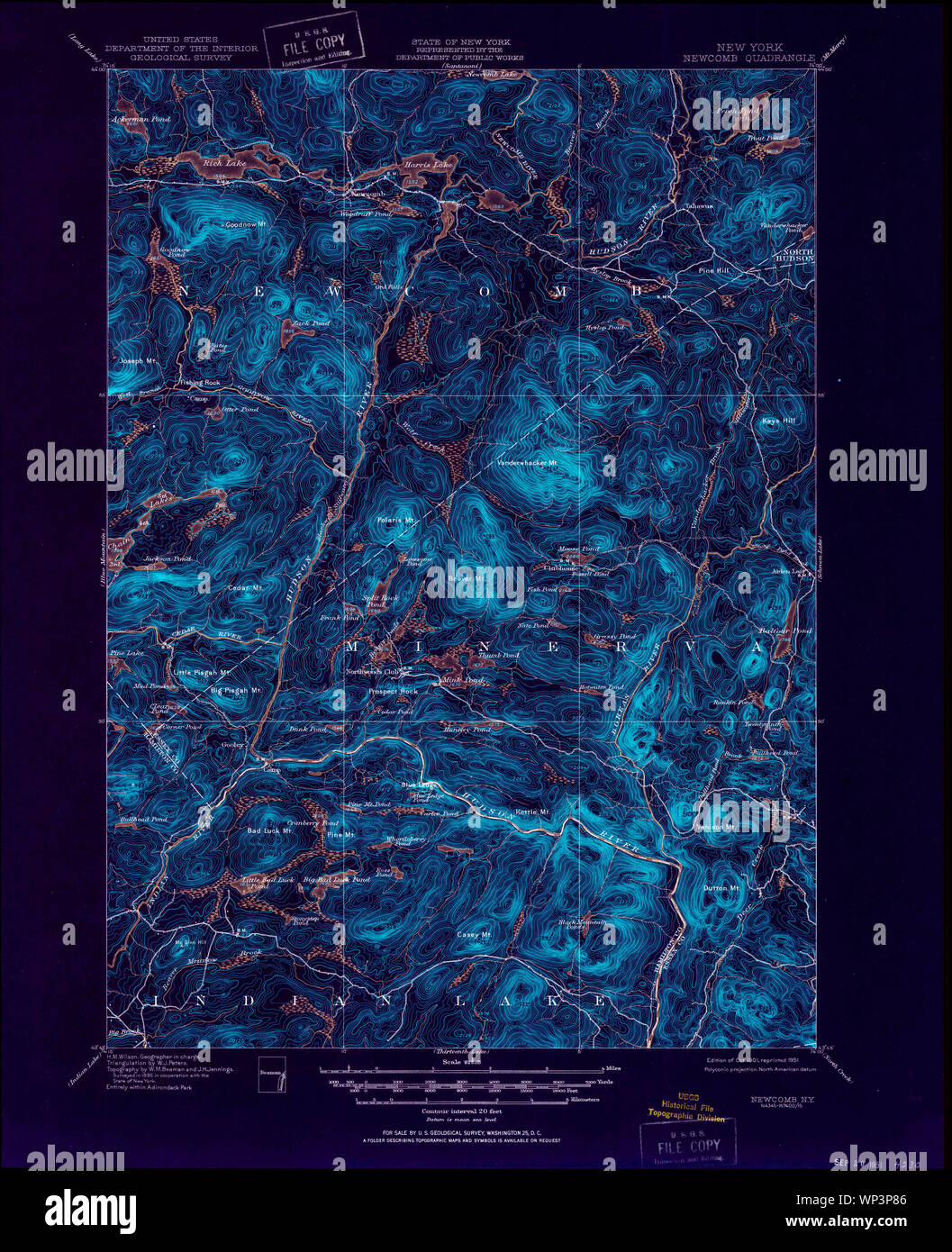 Map of newcomb hi-res stock photography and images - Alamy