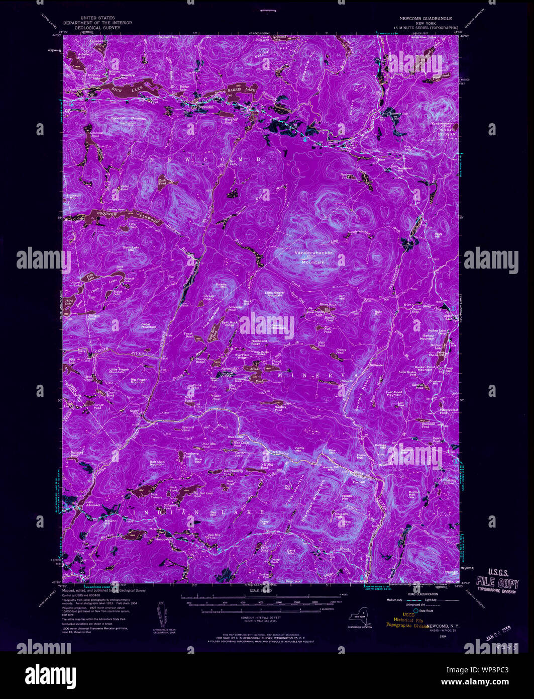 Map of newcomb hi-res stock photography and images - Alamy
