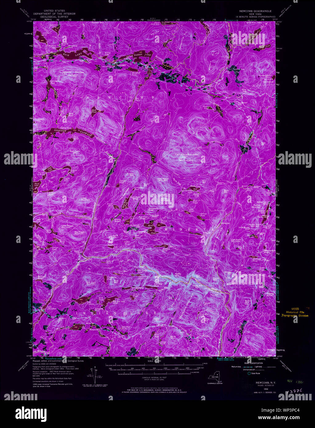Map of newcomb hi-res stock photography and images - Alamy