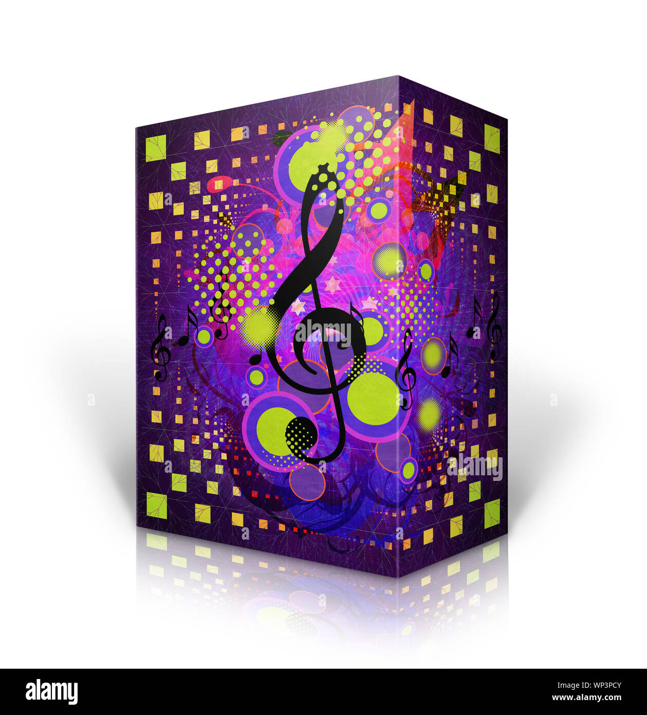 Illustration of closed music box on white background Stock Photo - Alamy