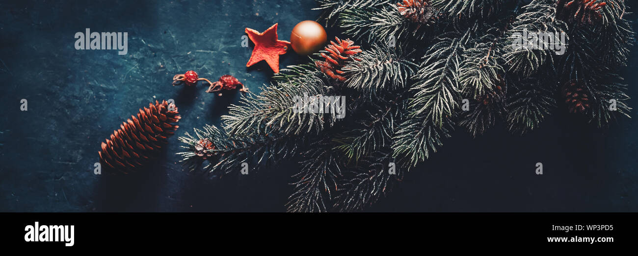 Vintage fir tree banner hi-res stock photography and images - Alamy