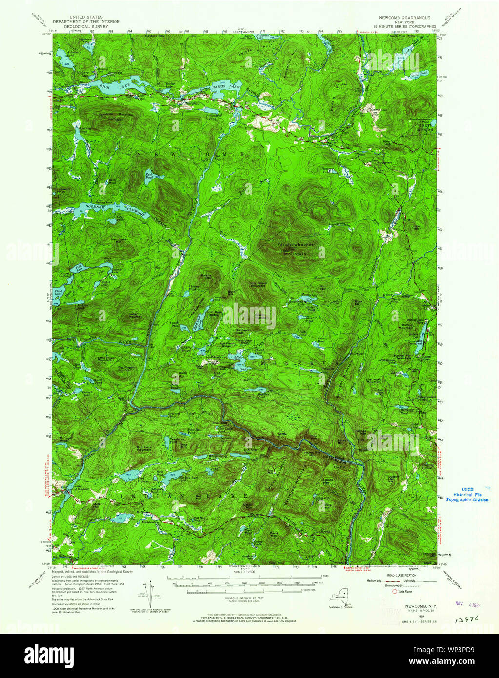 Map of newcomb hi-res stock photography and images - Alamy