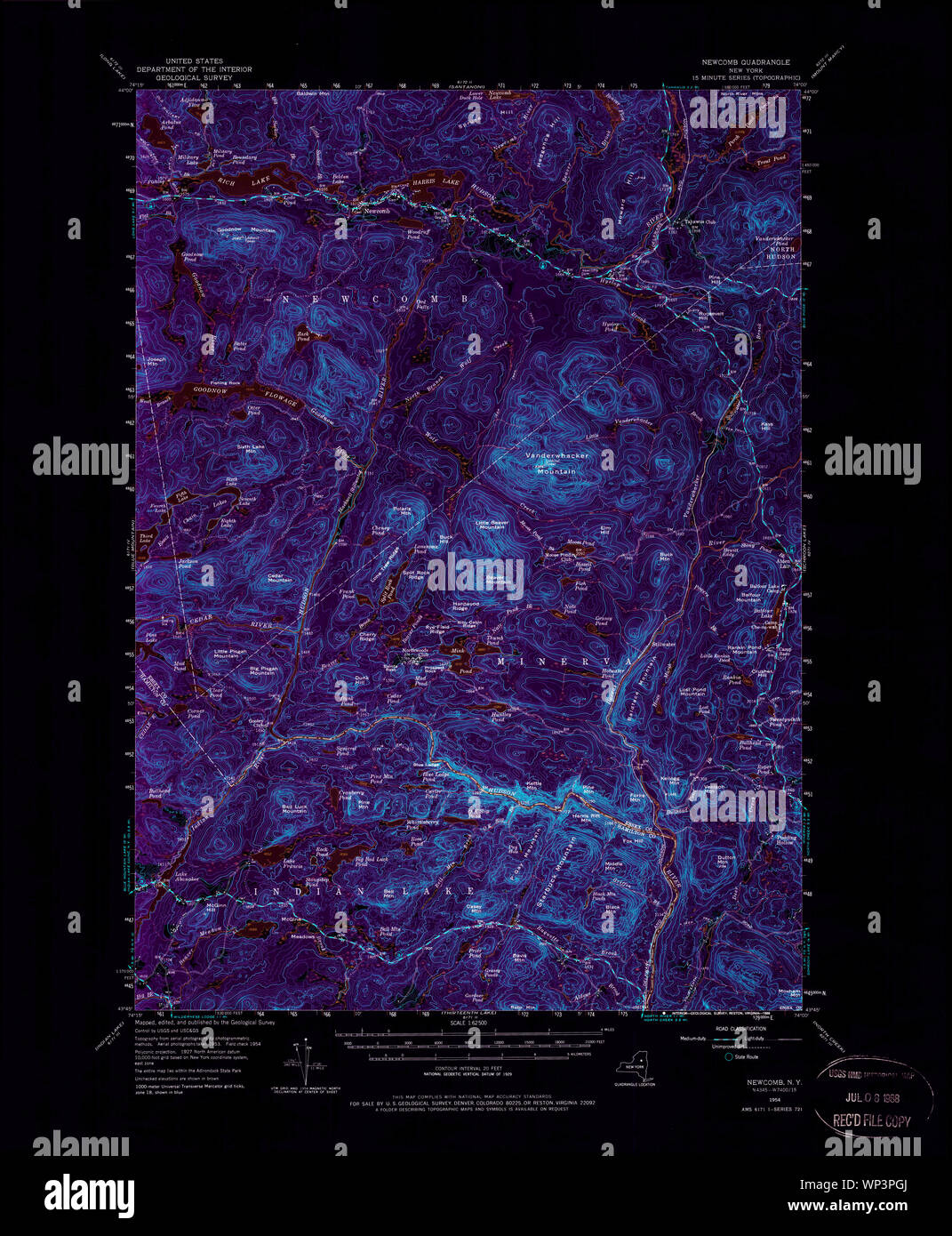 Map of newcomb hi-res stock photography and images - Alamy