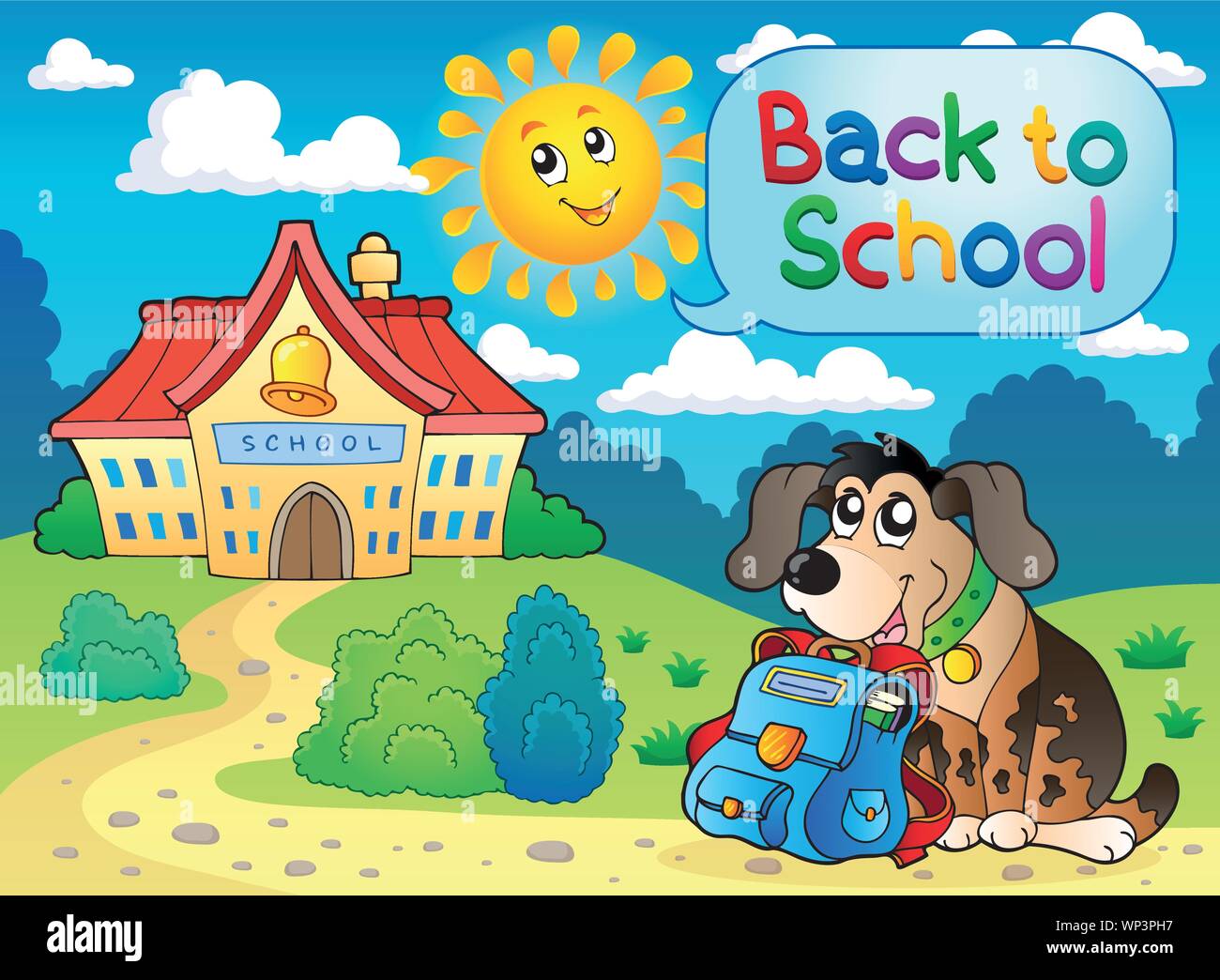 English countryside school Stock Vector Images - Alamy