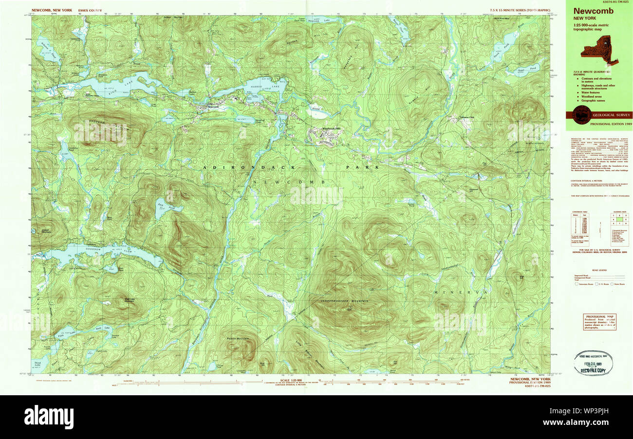 Map of newcomb hi-res stock photography and images - Alamy
