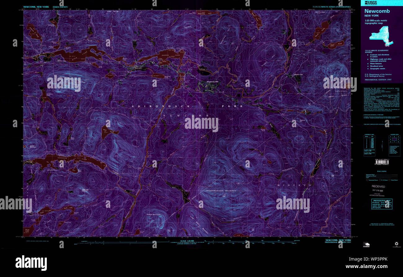 Map of newcomb hi-res stock photography and images - Alamy