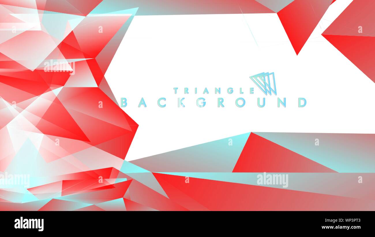 Abstract background vector triangle pattern with red and blue gradient ...