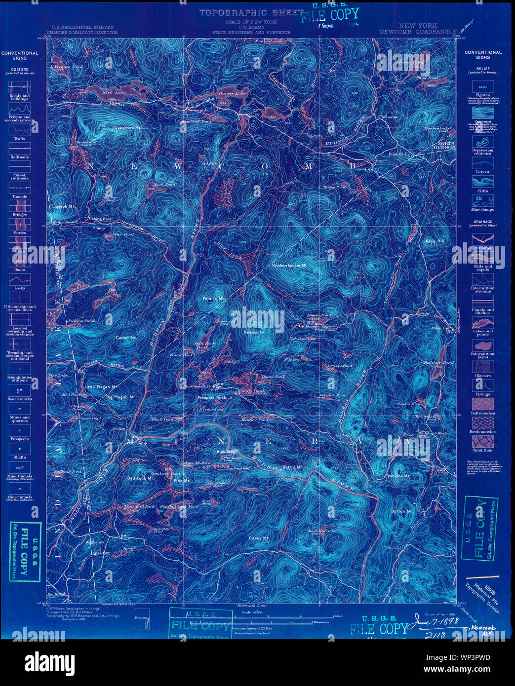 Map of newcomb hi-res stock photography and images - Alamy
